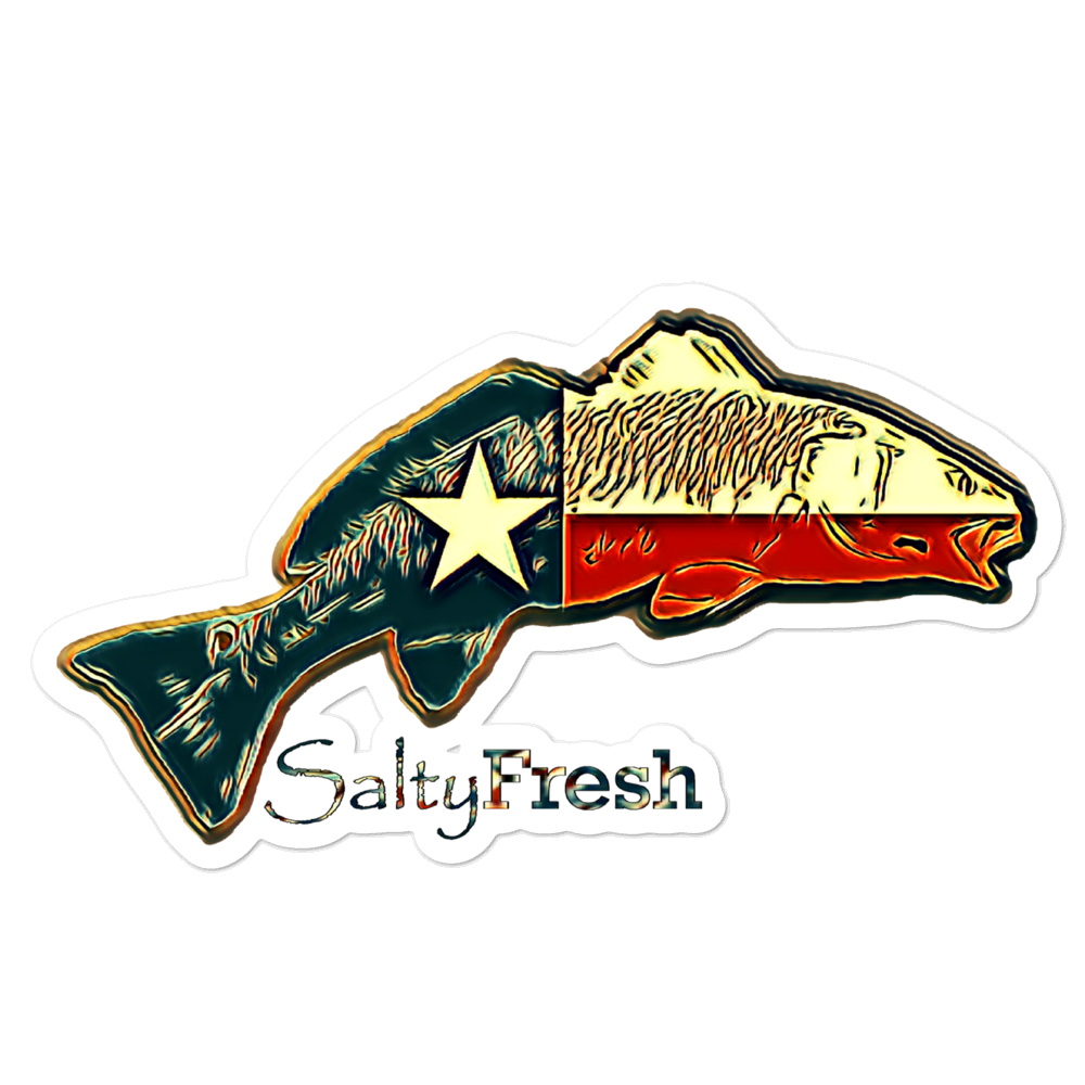 Texas Rustic Redfish Bubble-free sticker – SaltyFreshGear
